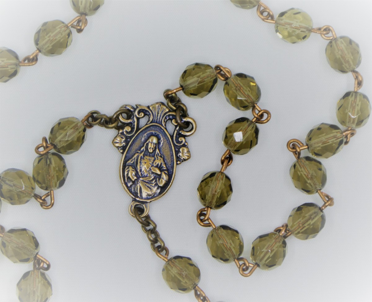 Smokey-Topaz Czech Glass Jesus Prayer Beads | Joseph Sciambra