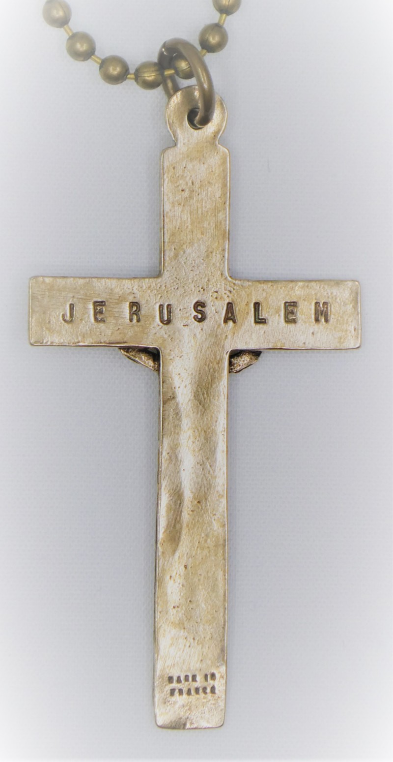 Bronze Three-Leaf Clover Crucifix | Joseph Sciambra