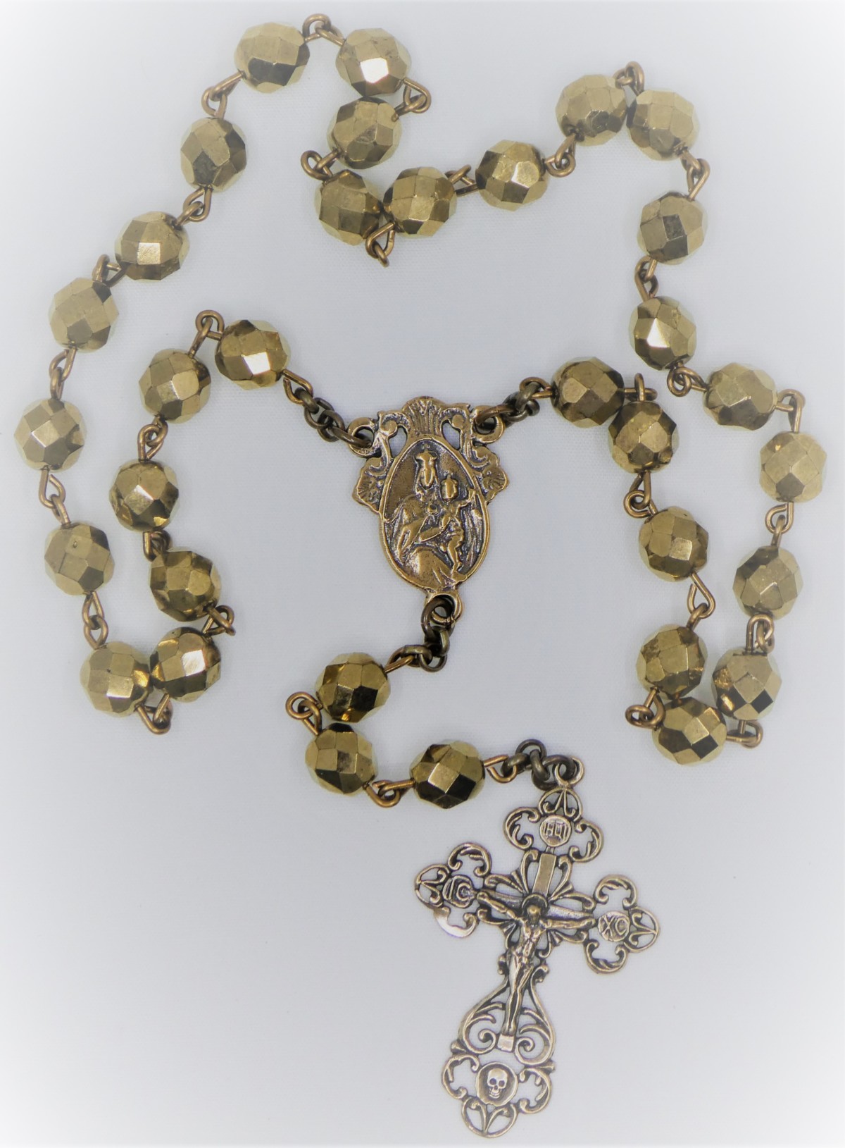 Antique Gold Czech Glass Jesus Prayer Beads | Joseph Sciambra