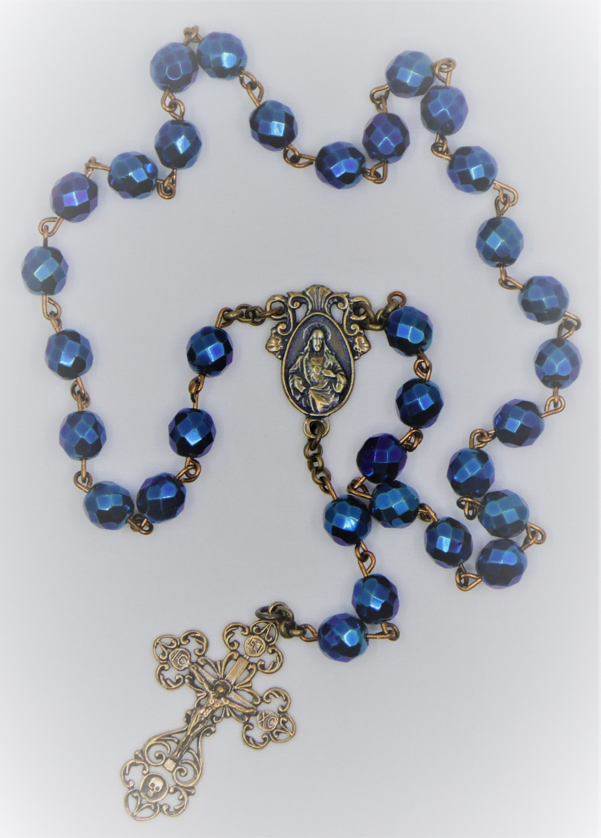 Purple-Iris Czech Glass Jesus Prayer Beads | Joseph Sciambra