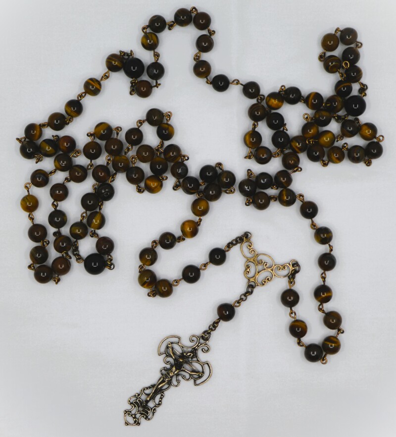 100-Bead Jesus Prayer Tiger’s Eye Chotki | Joseph Sciambra