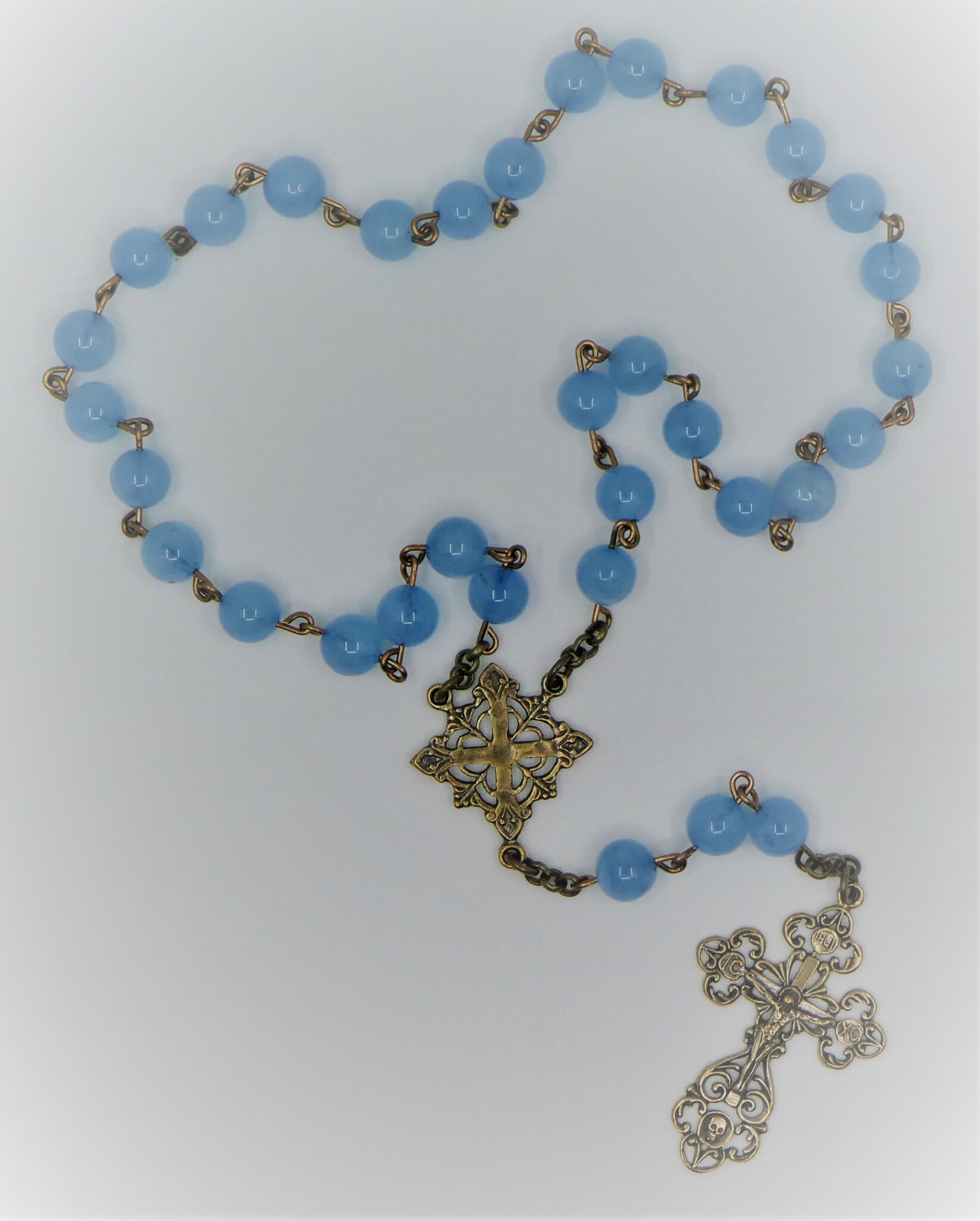 Aquamarine Jesus Prayer Beads | Joseph Sciambra