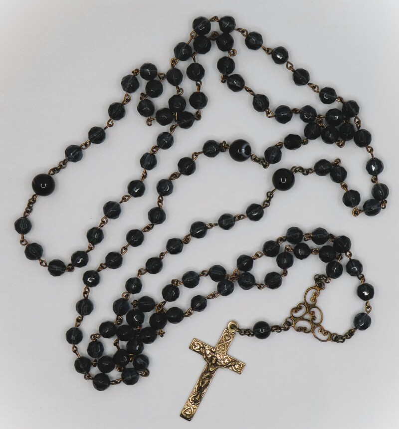 100-Bead Jesus Prayer Blue-Gray Czech Glass Chotki | Joseph Sciambra