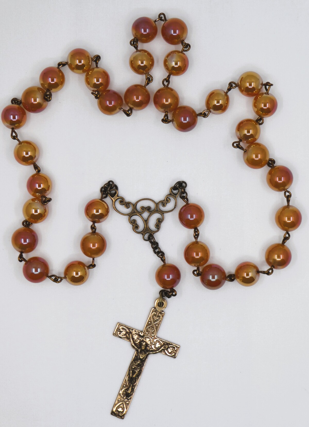 Gold Opalite Czech Glass Jesus Prayer Beads | Joseph Sciambra