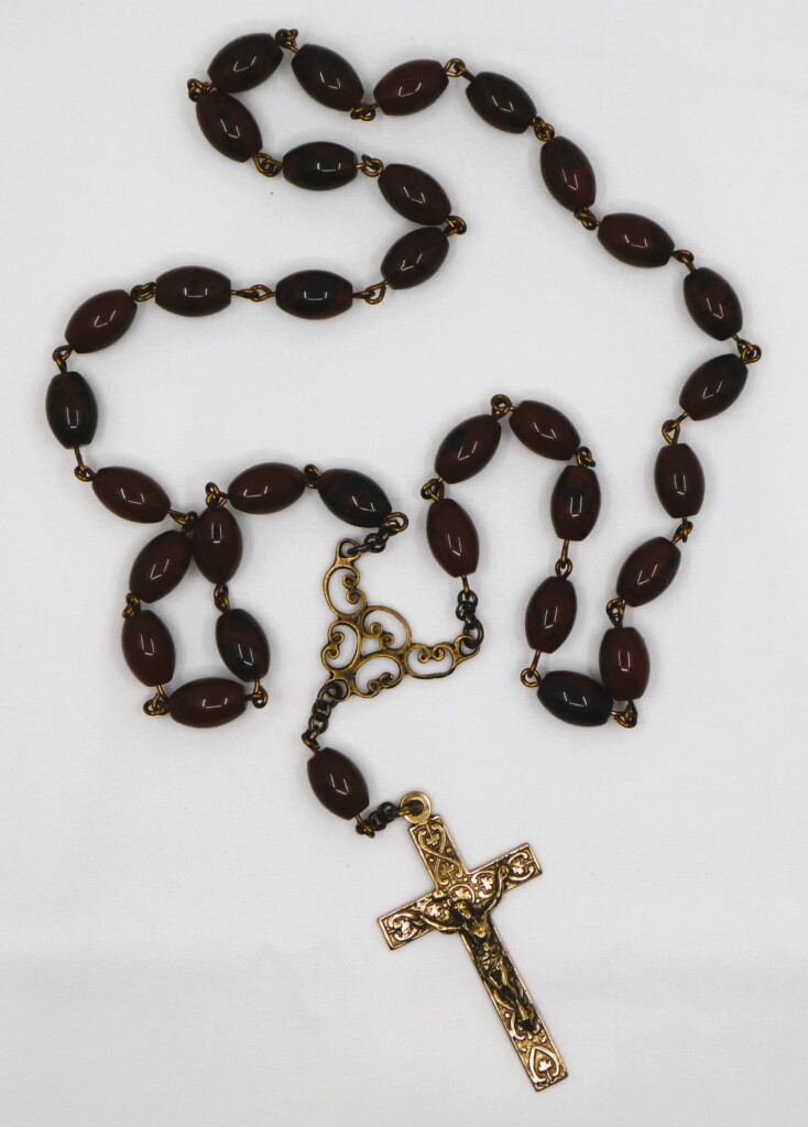 Brown and Black Obsidian Jesus Prayer Beads | Joseph Sciambra