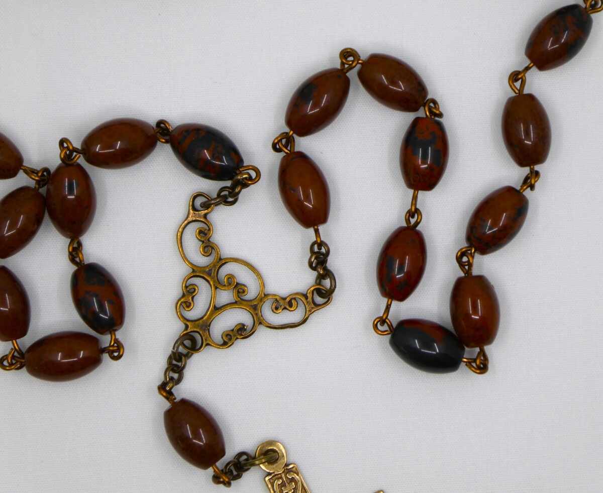Brown and Black Obsidian Jesus Prayer Beads | Joseph Sciambra