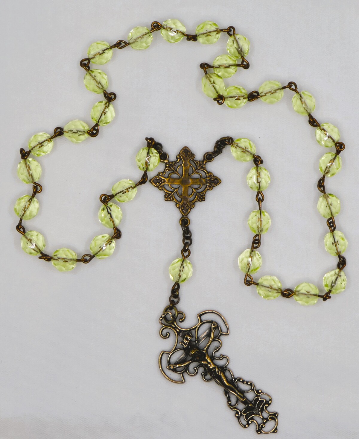 Yellow Czech Glass Jesus Prayer Beads | Joseph Sciambra