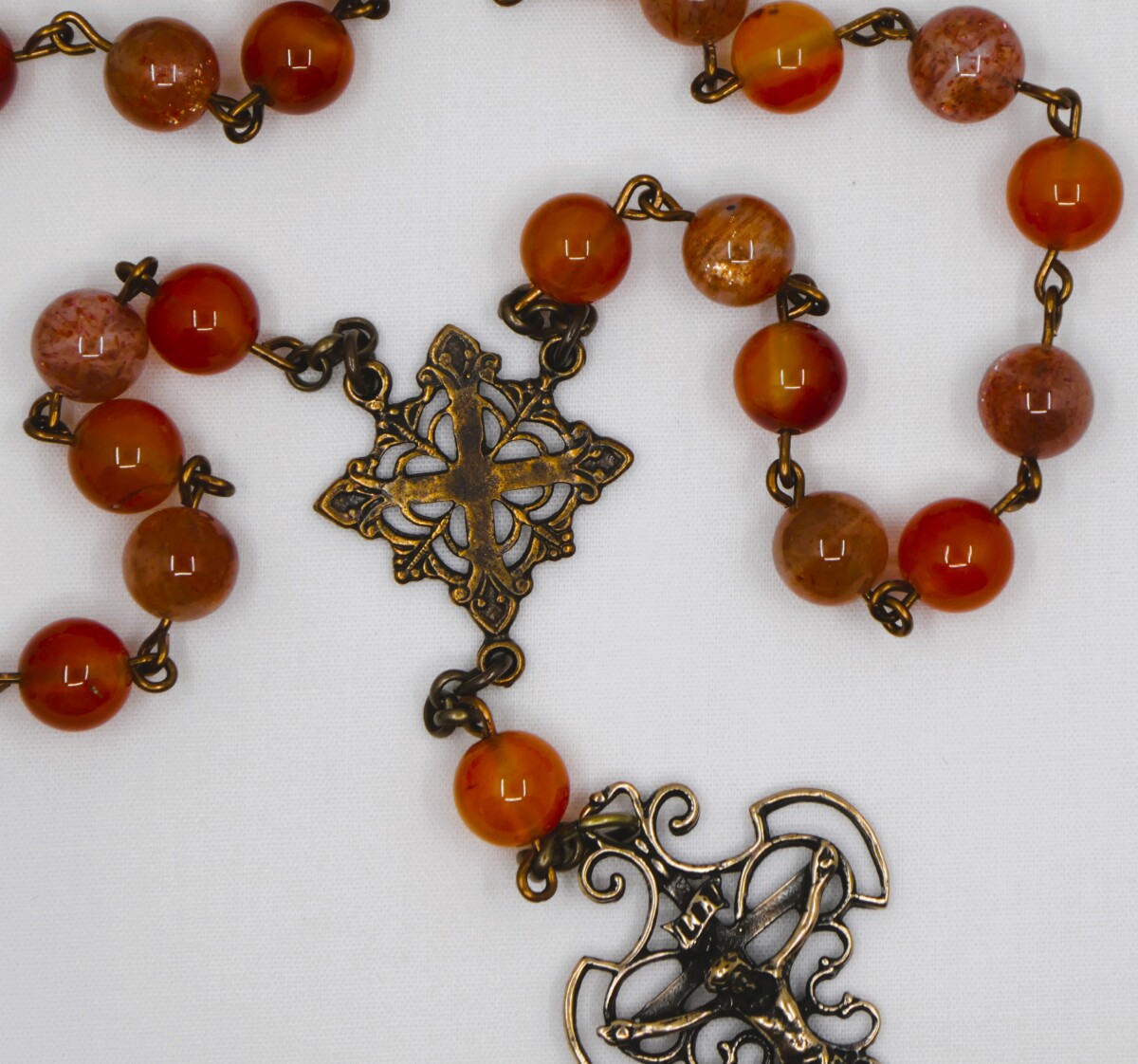 Carnelian and Sunstone Jesus Prayer Beads | Joseph Sciambra