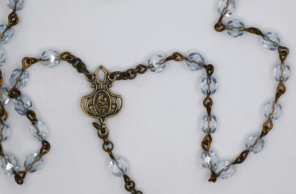40-Bead Jesus Prayer Ice-Blue Czech Glass Chotki | Joseph Sciambra