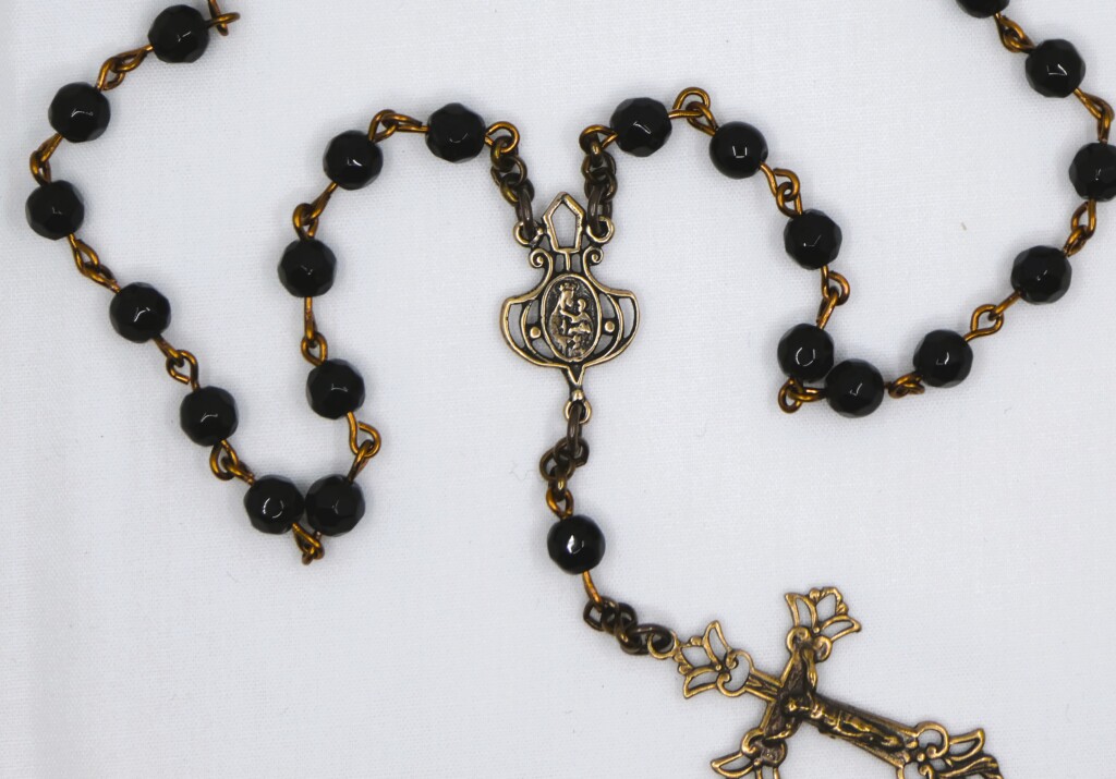 40-Bead Jesus Prayer Black Czech Glass Chotki | Joseph Sciambra